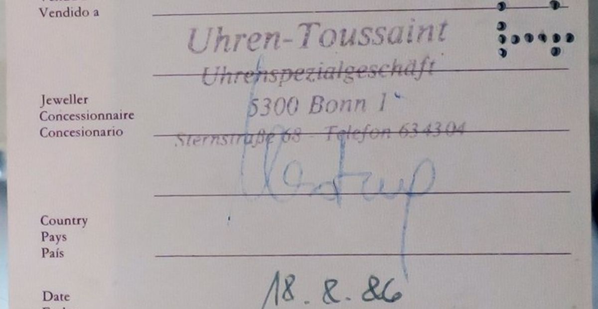 Guarantee booklet for sn 47.132.660 from 1986 for free | Omega Watch Forums