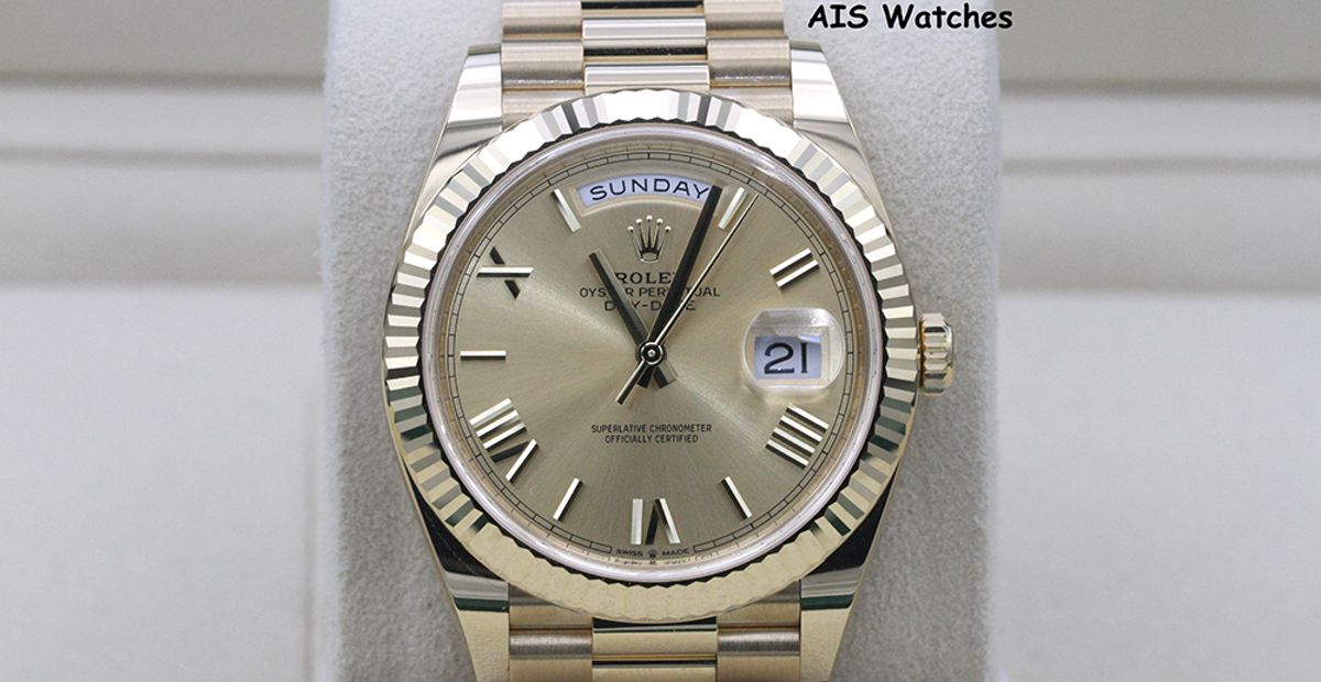 FSOT - NOS Rolex 228238 DayDate 40MM DD40 Yellow Gold Champagne Roman ...