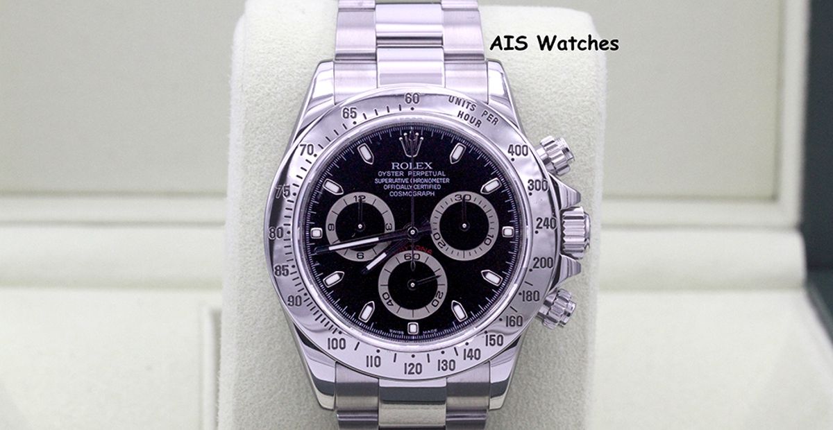 FSOT - Rolex Cosmograph Daytona 116520 Black Dial Box & Papers | Omega ...