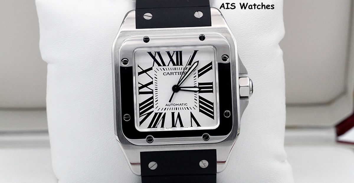 FSOT - Cartier Santos 100 XL W20073X8 White Dial 41.30MM | Omega Watch ...