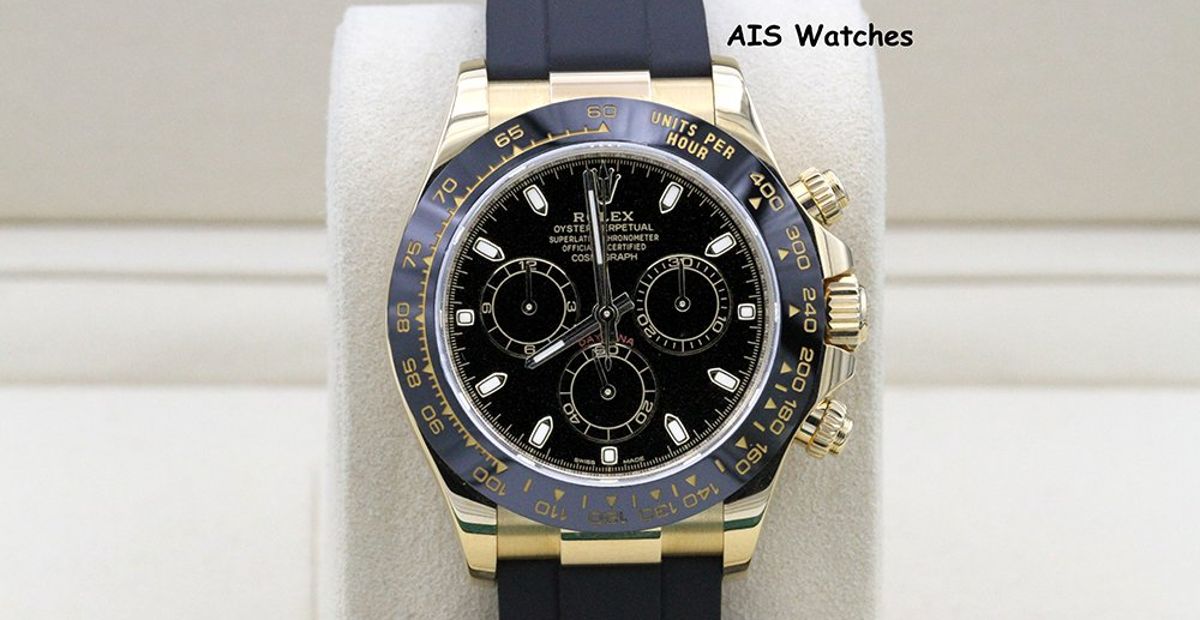 FSOT - Rolex 116518 Daytona Ceramic Cosmograph Oysterflex Black Dial ...