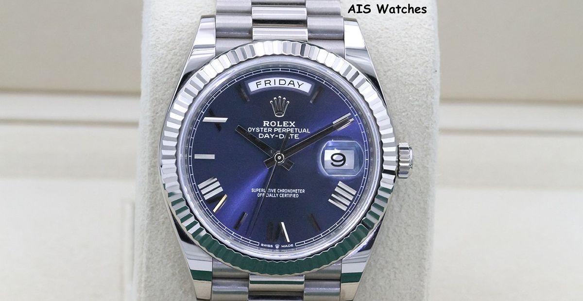 FSOT - Rolex 228239 DayDate 40MM DD40 White Gold Blue Roman Dial 2020 ...