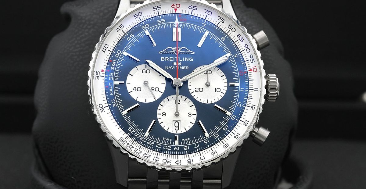 FSOT - Breitling AB0137211C1A1 Navitimer B01 Chronograph 46MM Blue Dial ...