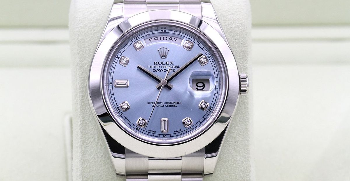 FSOT - Rolex 218206 Platinum DayDate II 41MM DD2 Glacier Ice Blue ...