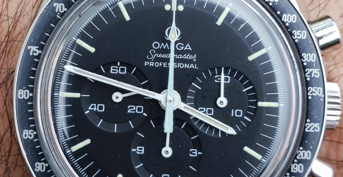 A Straight writing with a greenish second hand | Omega Watch Forums