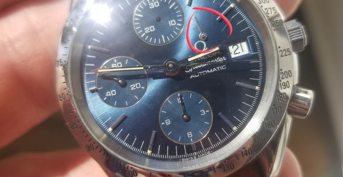 Hand falling off Speedy sub-dial | Omega Watch Forums