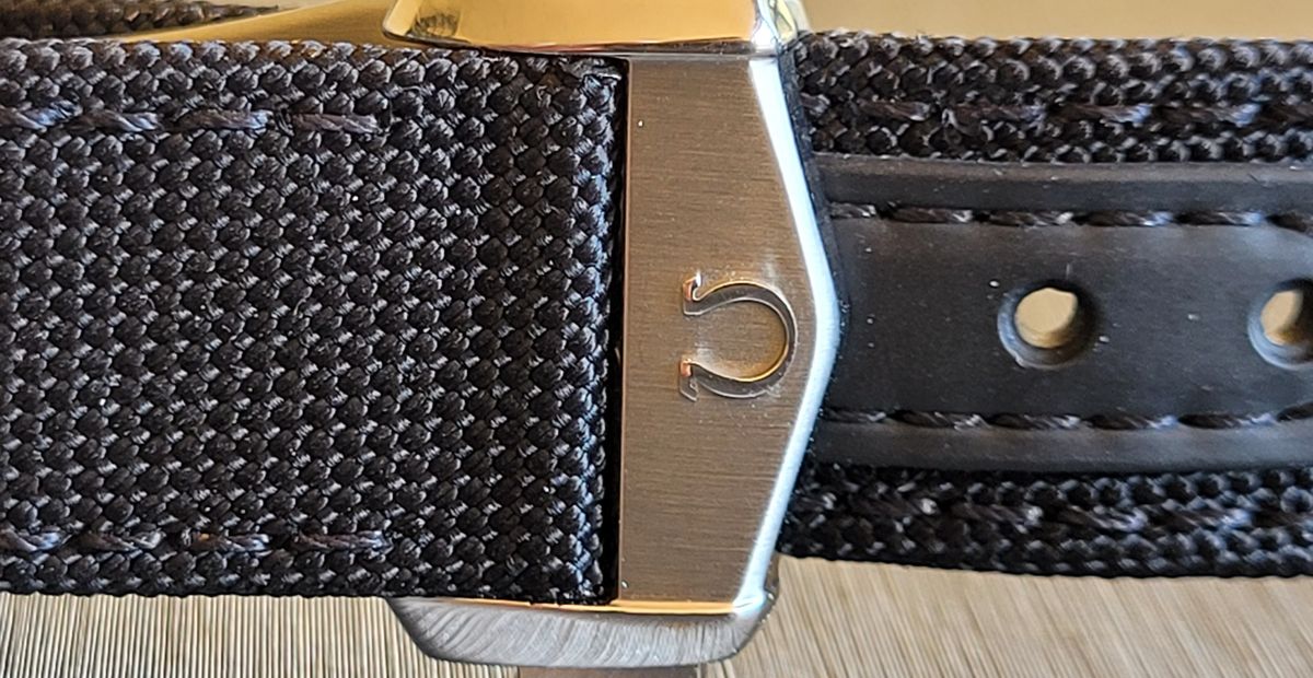 SOLD - Omega Stainless Steel Deployant Clasp + Textile Strap | Omega ...