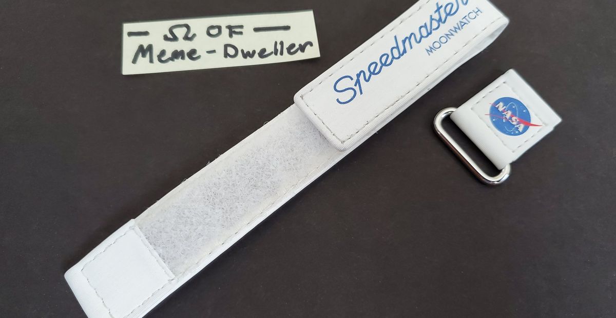 SOLD - 20mm OMEGA White VELCRO Strap Speedmaster Professional Moonwatch ...