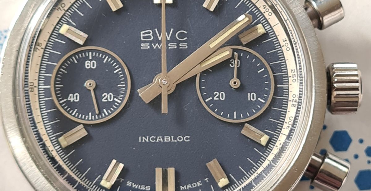 SOLD - BWC-Swiss Chronograph, Valjoux 7733, c. 1969 | Omega Watch Forums