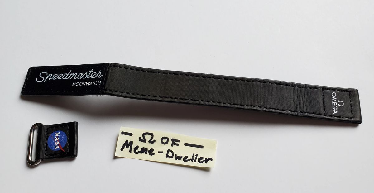 SOLD - 20mm OMEGA Black VELCRO Strap Speedmaster Professional Moonwatch ...