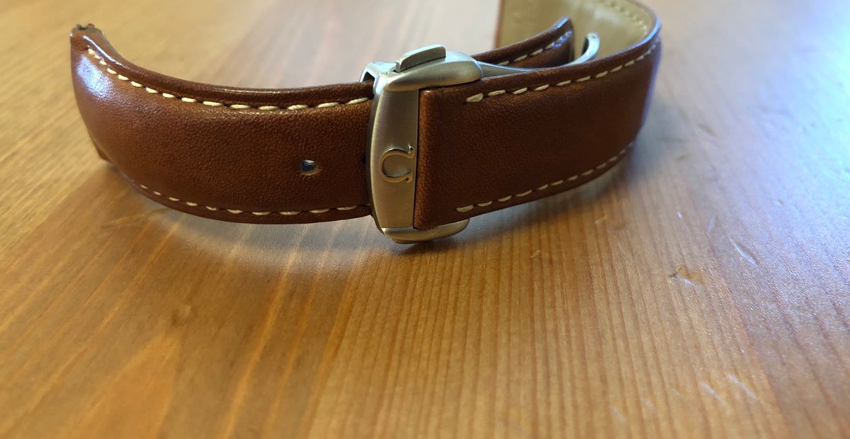 SOLD - OEM Omega Deployant Clasp with Bariena Leather Strap 20mm ...