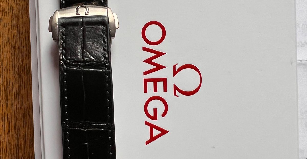 SOLD - Omega Titanium Deployant and 20mm Black Alligator Strap | Omega ...