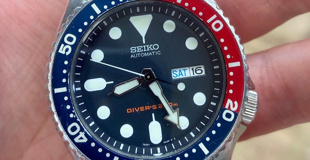 SOLD - Seiko SKX009 Diver Pepsi Bezel & Rubber Strap £165 GBP | Omega ...