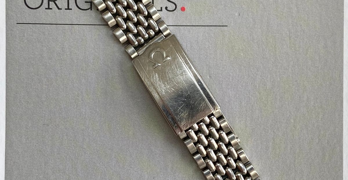 SOLD - Vintage Omega 1502 Beads of Rice Bracelet with No.12 Endlinks ...