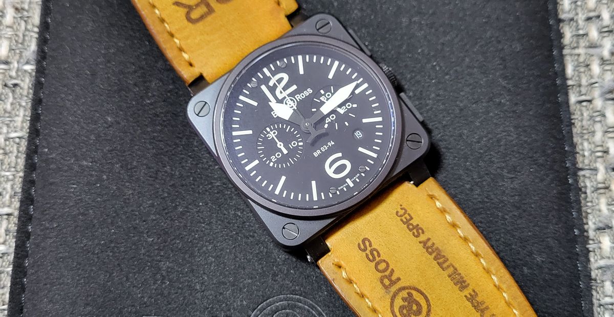 SOLD - (Price drop) Bell & Ross 03-94 Chronograph Black Carbon + extra ...