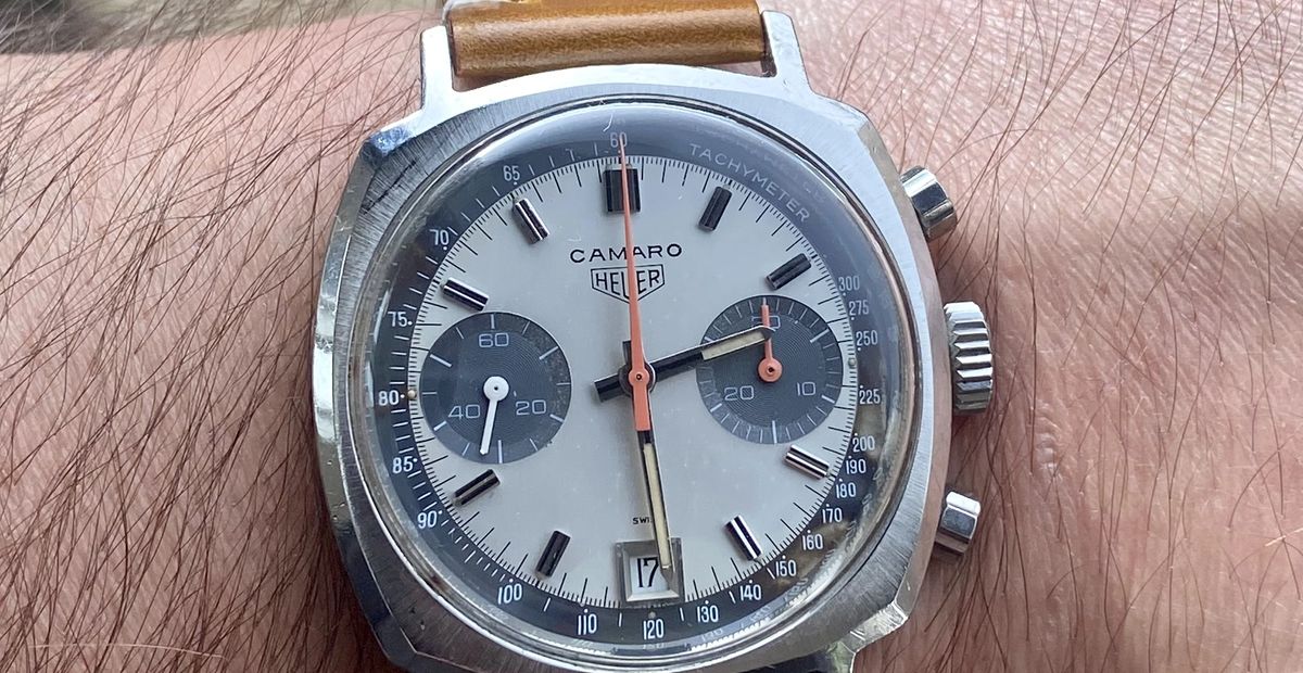 SOLD - Heuer Camaro 73443 Dato with Exotic Panda Dial | Omega Watch Forums