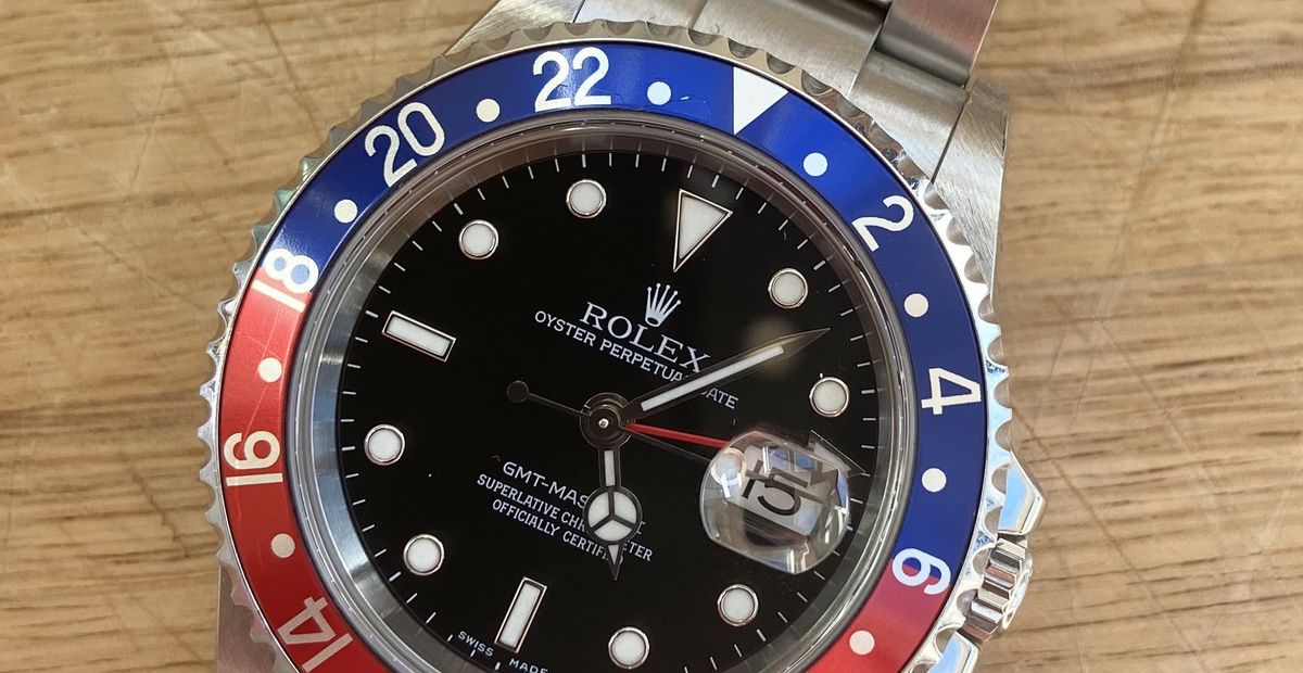 SOLD - 2005 Rolex GMT 16710 Pepsi w/ Box and Booklets £8995 GPB | Omega ...