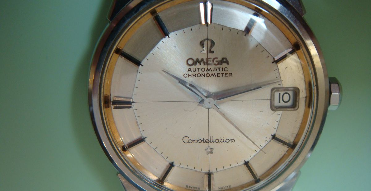 SOLD - 1961 Stainless Pie Pan Constellation - Ref 14395 | Omega Watch ...