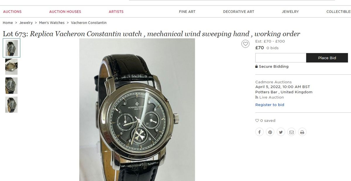 Fake VC being sold by UK auction house | Omega Watch Forums