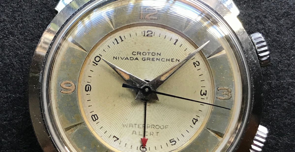 SOLD - Croton Nivada Grenchen Alarm | Omega Watch Forums