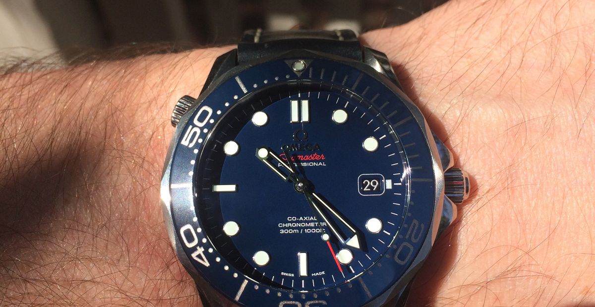 SOLD - Omega Seamaster Ceramic (SMPc) Blue 41mm - Full Service by Omega ...