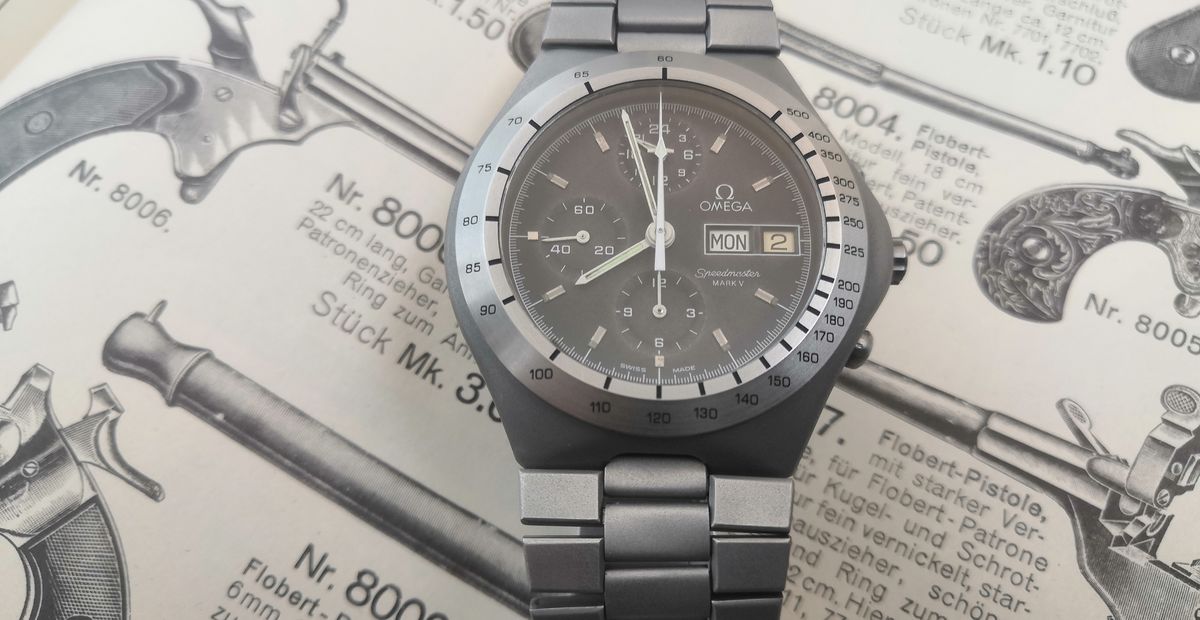 SOLD - Omega Speedmaster Mark V - "Teutonic" - pristine bezel - 3000 ...