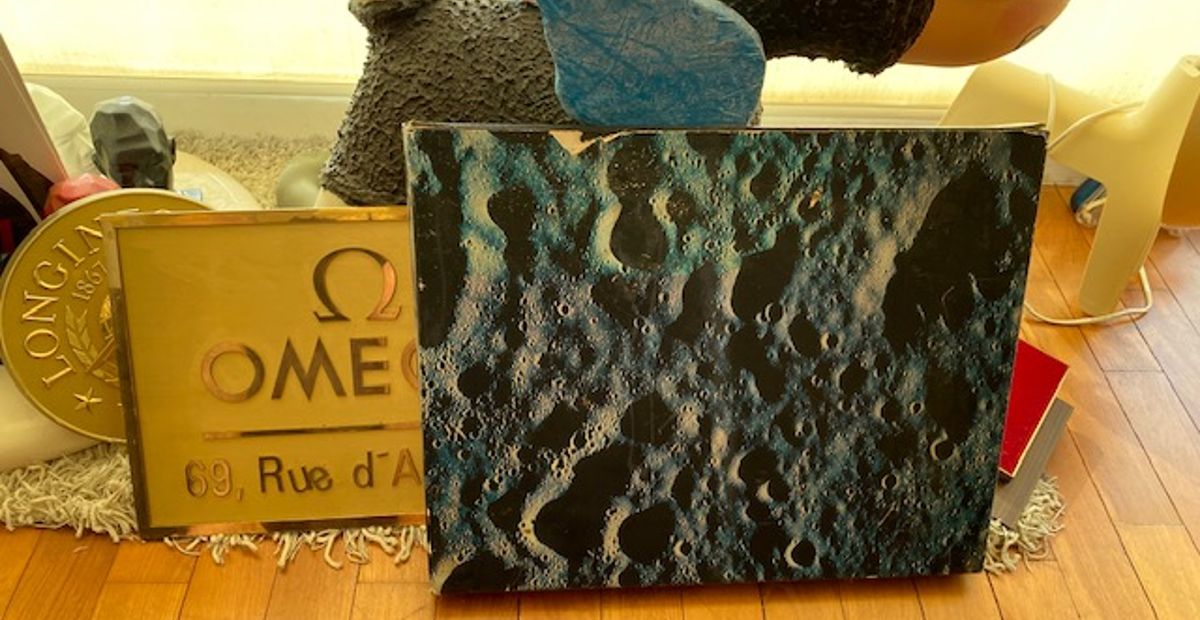 SOLD - Omega - Rare Vintage NASA Photo Kit in Moon Crater Box 40cm by ...