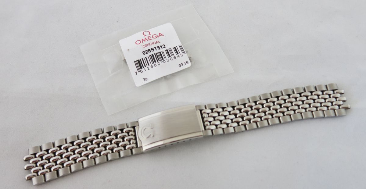 WITHDRAWN - Omega steel watch strap 1036 beads rice grain NOS | Omega ...