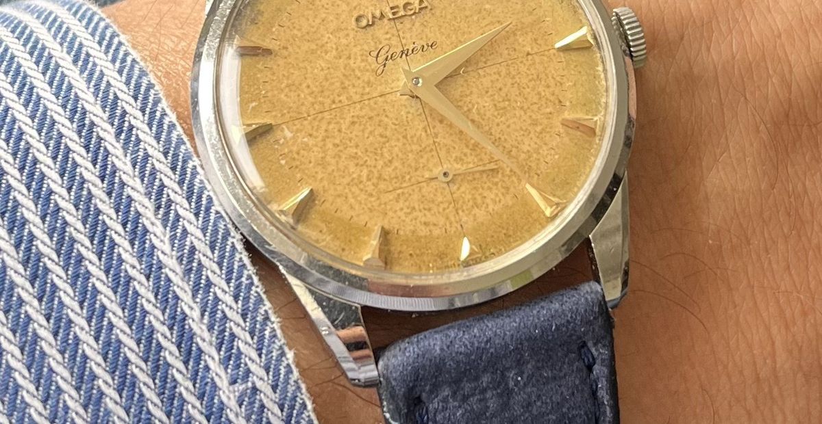 SOLD - 50s Jumbo Omega Genève ref. 2748, steel case, for patina lovers ...