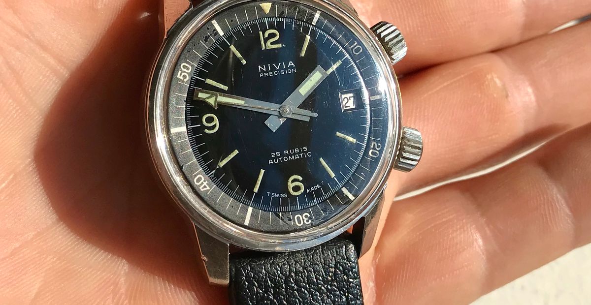 SOLD - Nivia EPSA Super Compressor - Glossy Black 60´s Diver | Omega ...