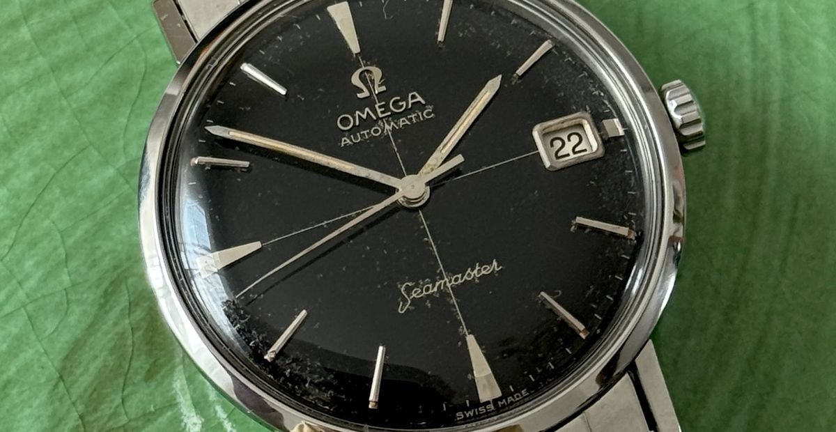 SOLD - Omega Seamaster DeVille "Don Draper" - glossy black gilt dial ...