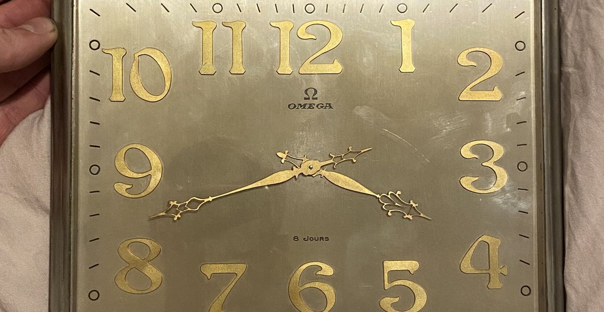 Omega table clock art deco help identification estimation | Omega Watch ...