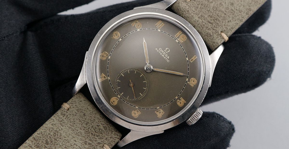 SOLD - The very first OMEGA ultra-flat automatic ref. 2374 in 1943 with ...