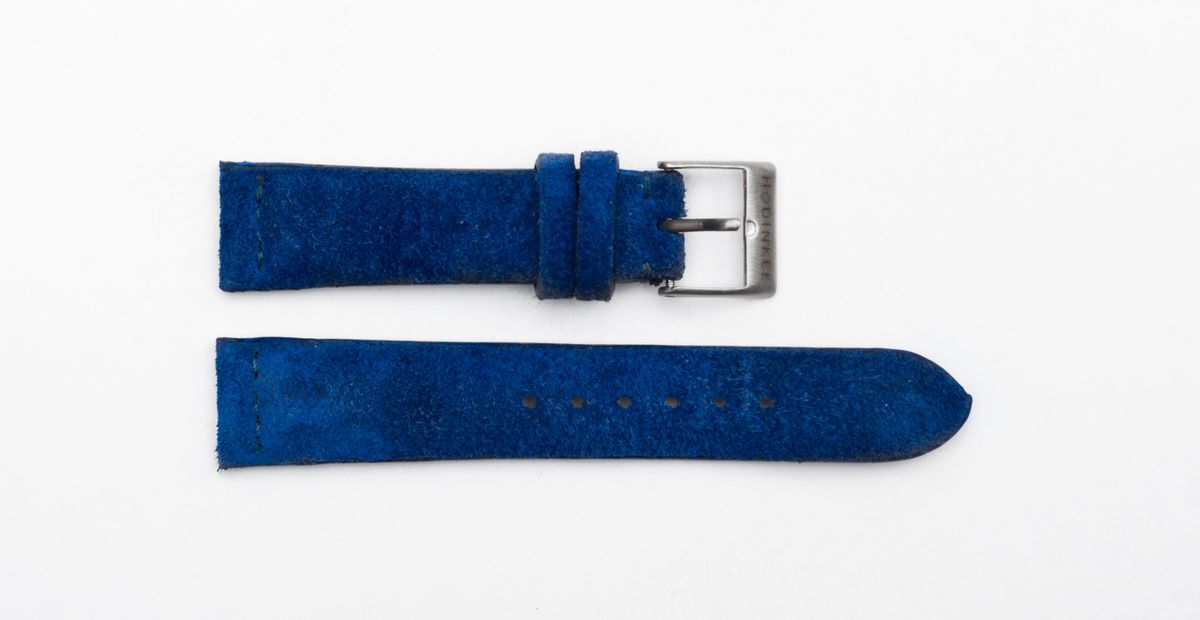 SOLD - 18mm Hodinkee Cobalt Blue Suede Strap | Omega Watch Forums