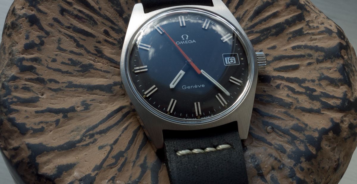 SOLD - Vintage Omega Genève – Black Dial – Stainless Steel – Caliber ...