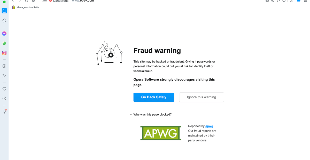 Opera browser tells the truth about ebay | Omega Watch Forums