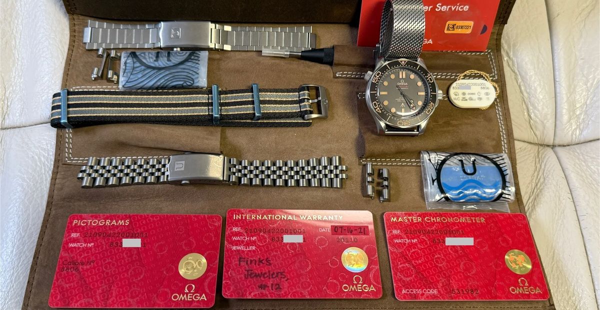 FS - Omega Seamaster No Time To Die NTTD 210.90.42.20.01.001 Full Set ...