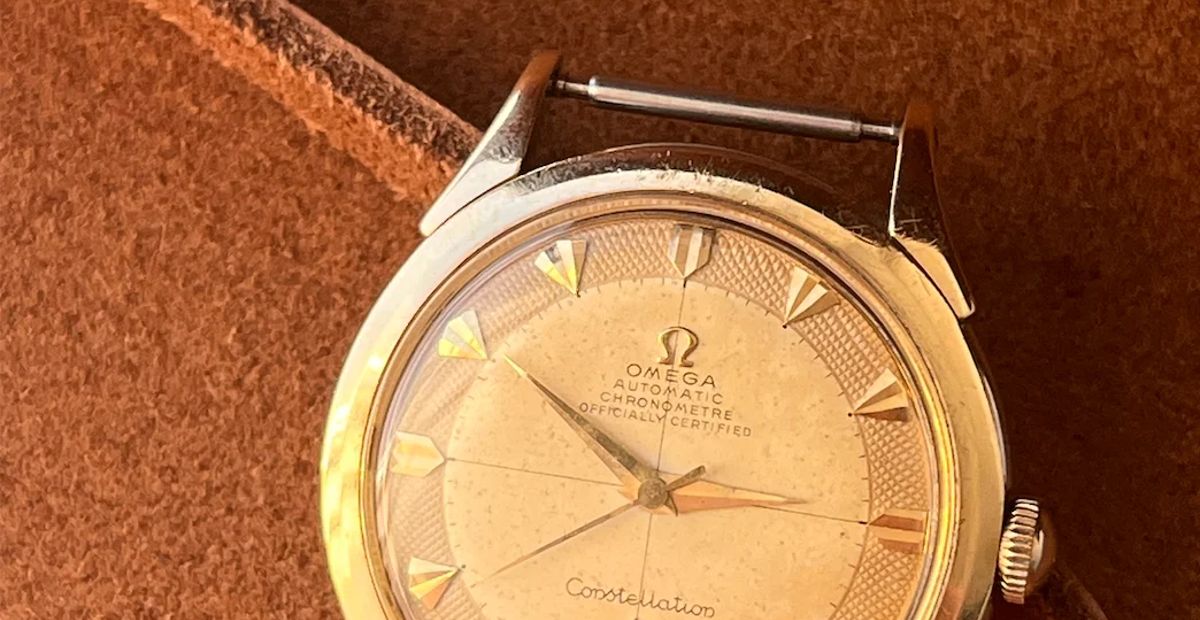 SOLD - Omega constellation ref. 2652 arrowhead half honeycomb ...