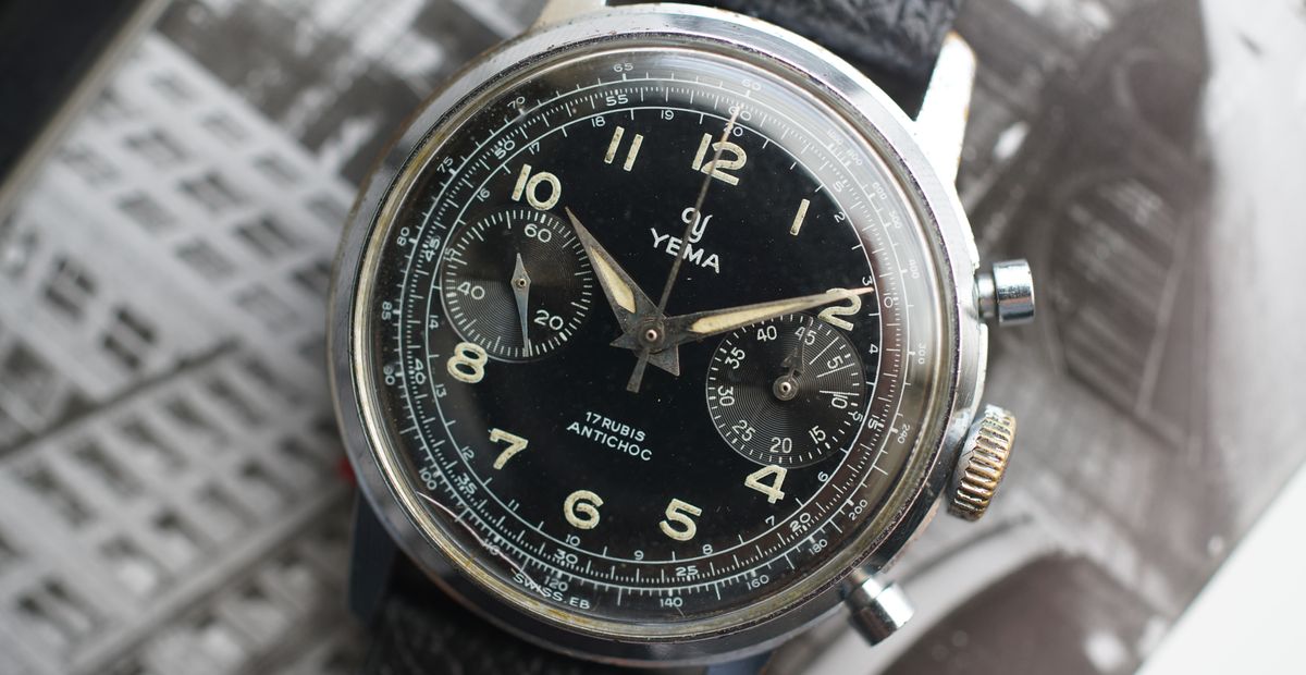 SOLD - Yema Chronograph 36mm with Valjoux 92 from the 1960s | Omega ...
