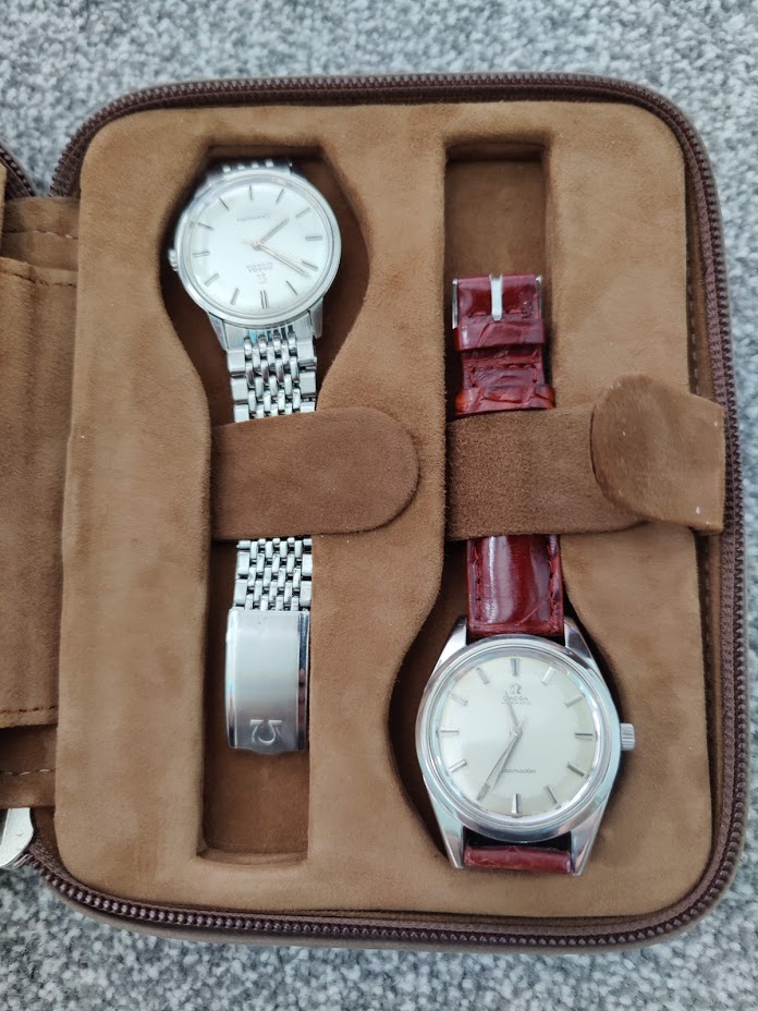 My new suede watch pouch from A Collected Man | Omega Forums