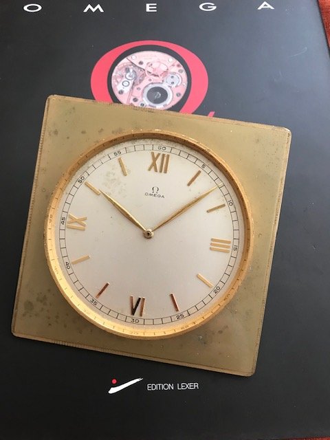 SOLD - Omega 8 day clock rare circa 1946 for restoration and parts ...