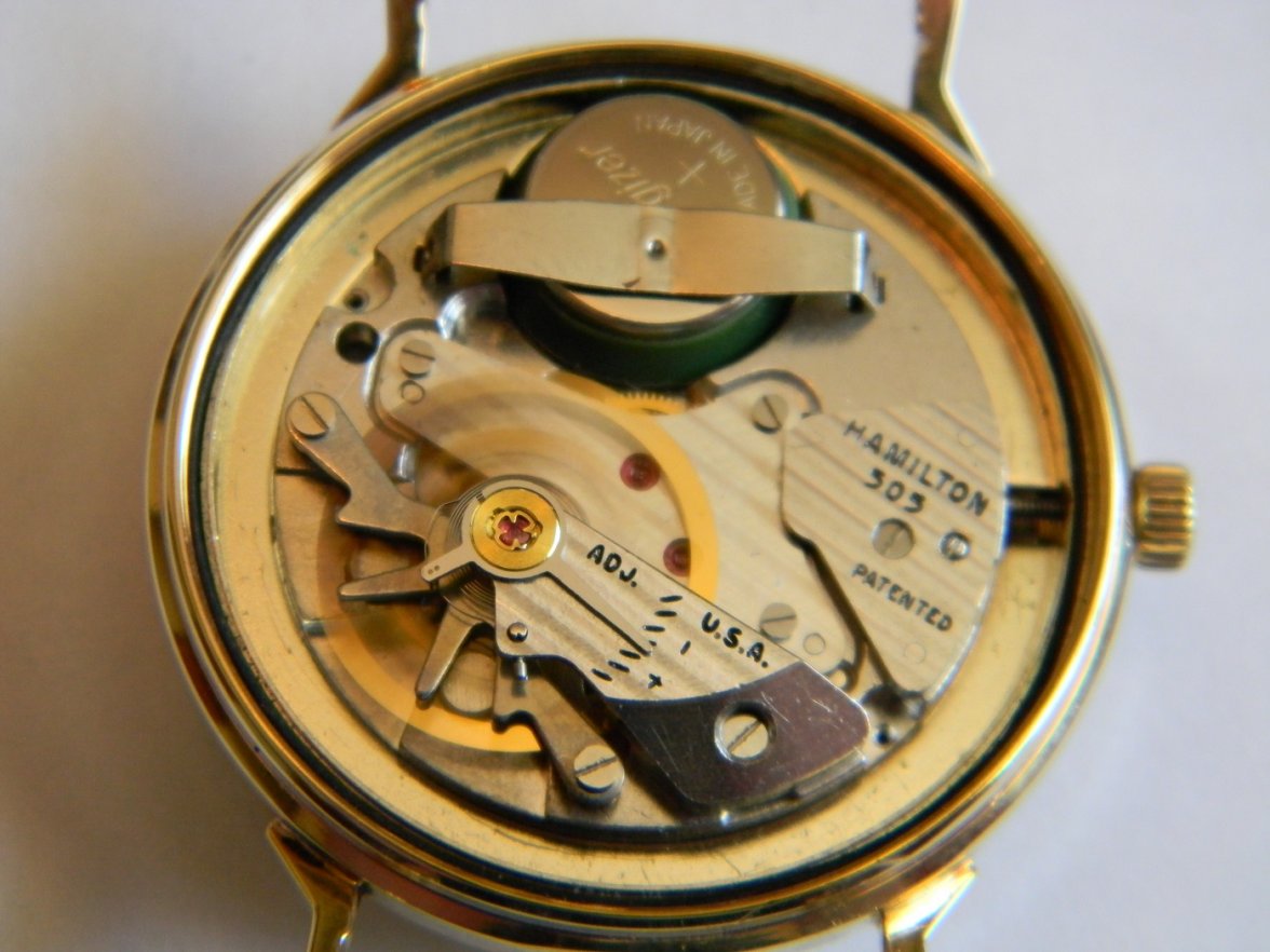 SOLD - RARE HAMILTON Summit Electric caliber 505 circa 1960 Solid 14k ...
