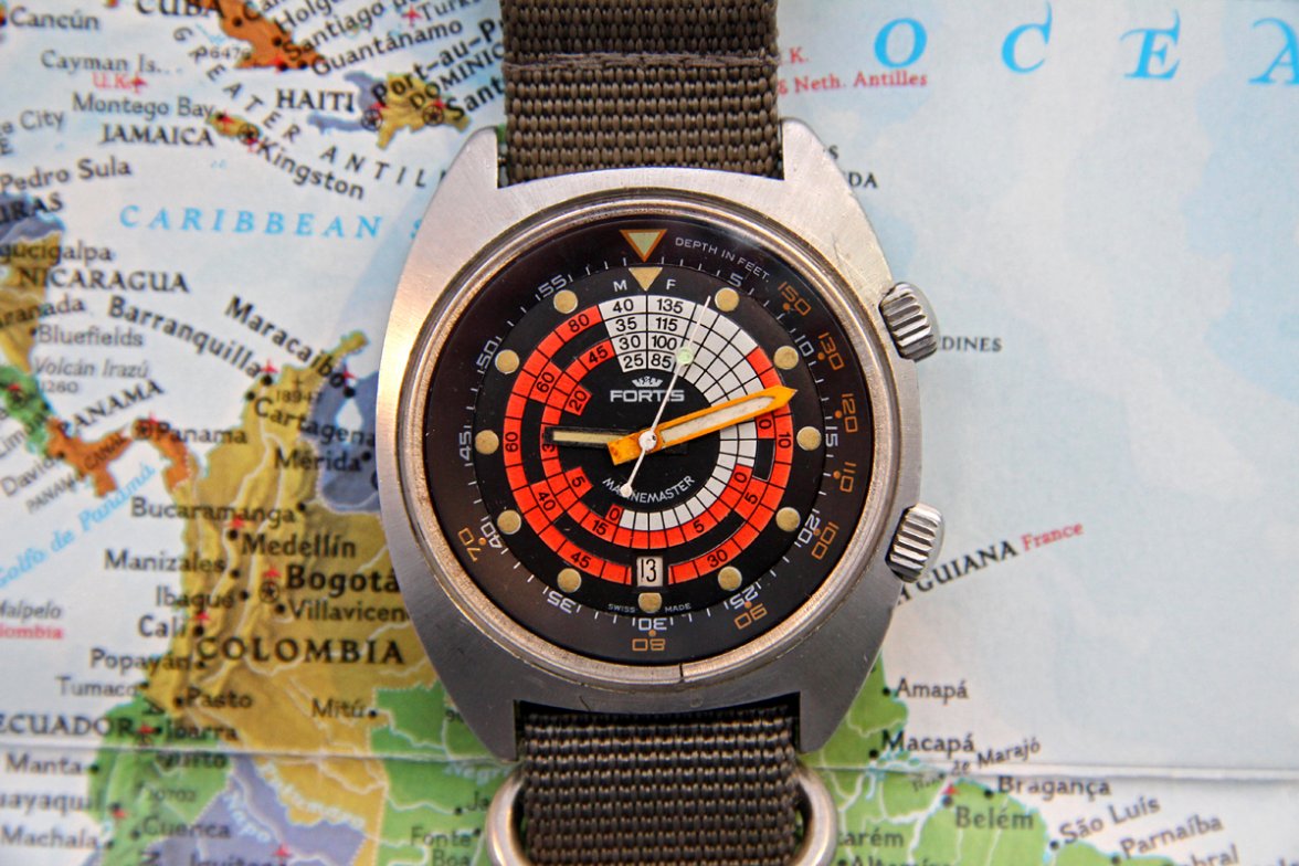 SOLD - SUMMER SALE - ORIGINAL 1970s Fortis Marinemaster Tritium Dial ...