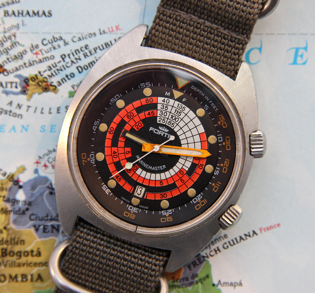 SOLD - SUMMER SALE - ORIGINAL 1970s Fortis Marinemaster Tritium Dial ...