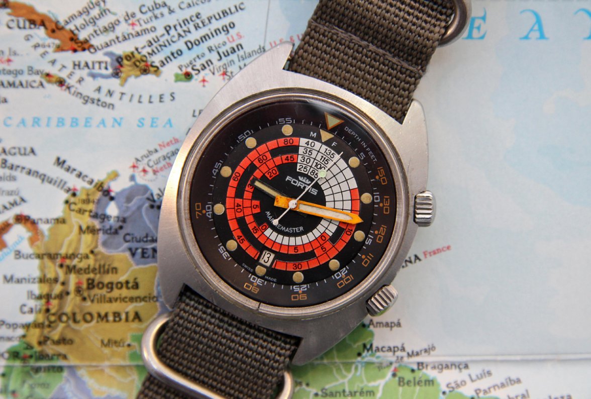 SOLD - SUMMER SALE - ORIGINAL 1970s Fortis Marinemaster Tritium Dial ...
