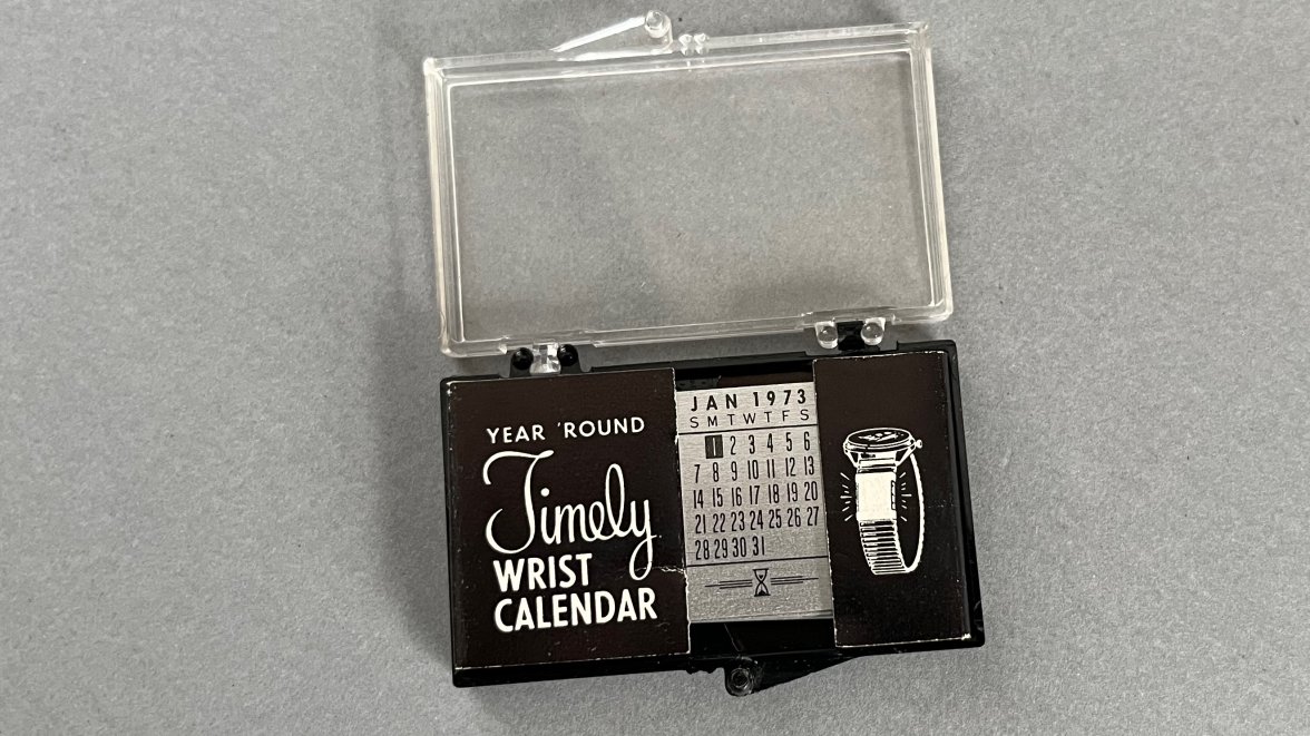 SOLD - Vintage Timely Watchband Calendars 1973 January to December ...