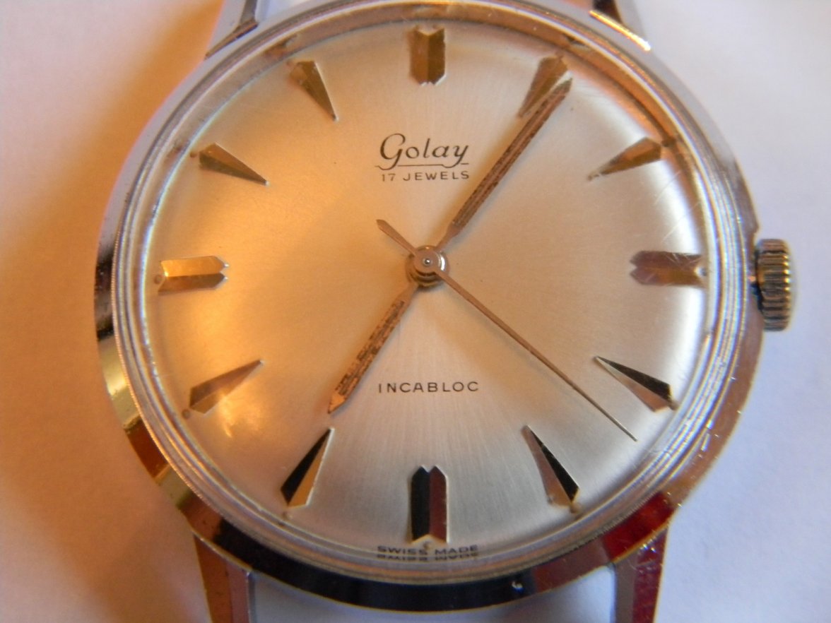 SOLD - GOLAY Fils et Stahl Watch circa 1960s caliber FHF 73 Chromed ...