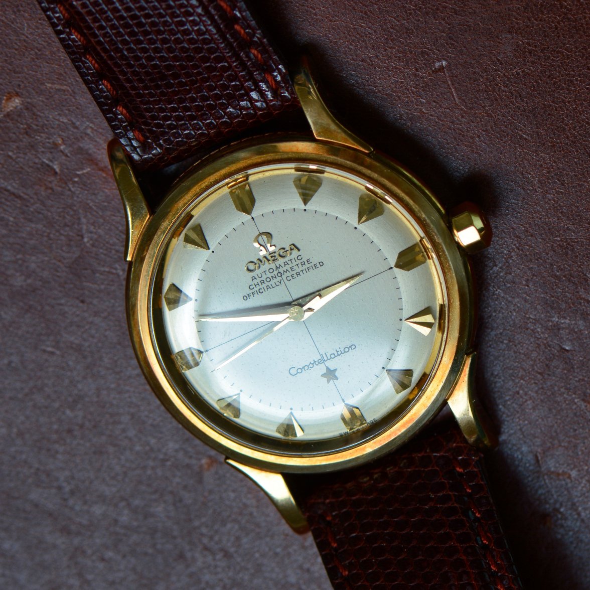 SOLD - Omega Constellation 2782 in 14kt yellow gold, two-town dial ...
