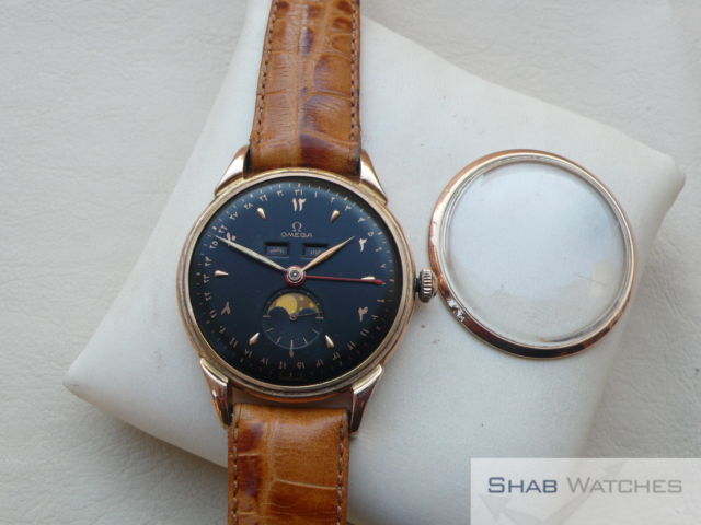 WITHDRAWN - Omega Triple Date Cosmic Moonphase - Black Farsi dial ...