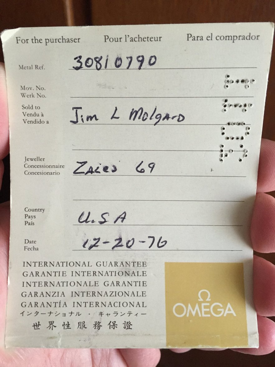 Let's see your Vintage Full Setups: Watch, Box and Papers | Omega Watch ...